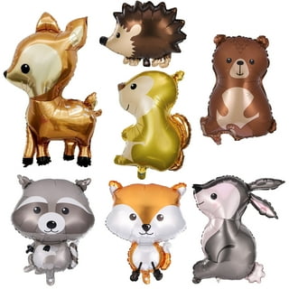 29pc Woodland Creatures Happy Birthday Animals Balloon Bouquet Party ...
