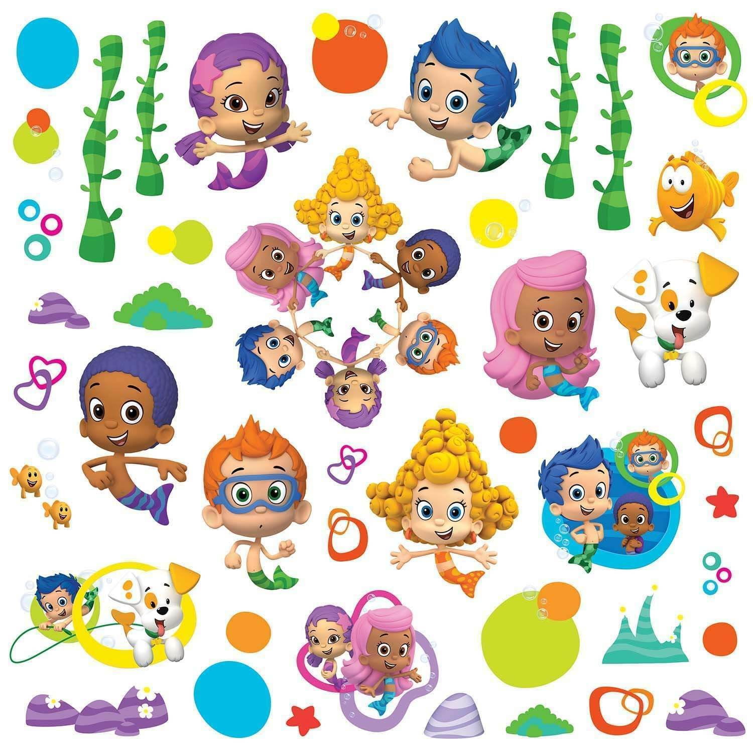 Bubble Guppies Bedroom Kids Decorations - 44 Big Wall Decals with Deema ...