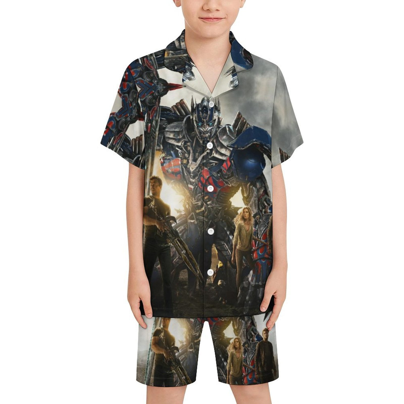 BUBBLE GUPPIES Boys Silk Pajamas Button Down Sleepwear Satin Nightwear ...