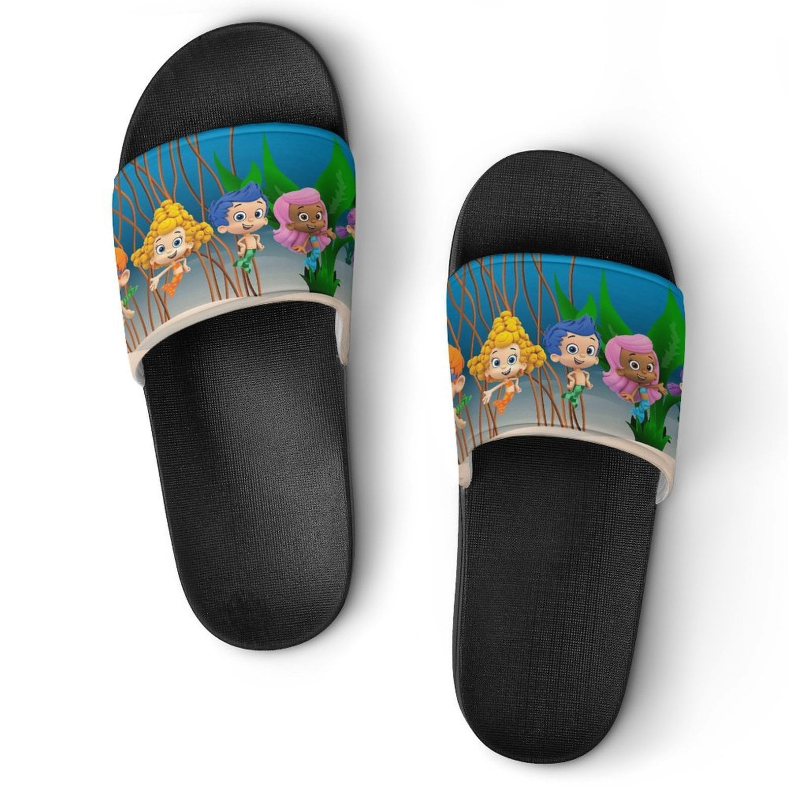 BUBBLE GUPPIES Home Slippers Slide Sandals, Casual Pool Slide Outdoor ...