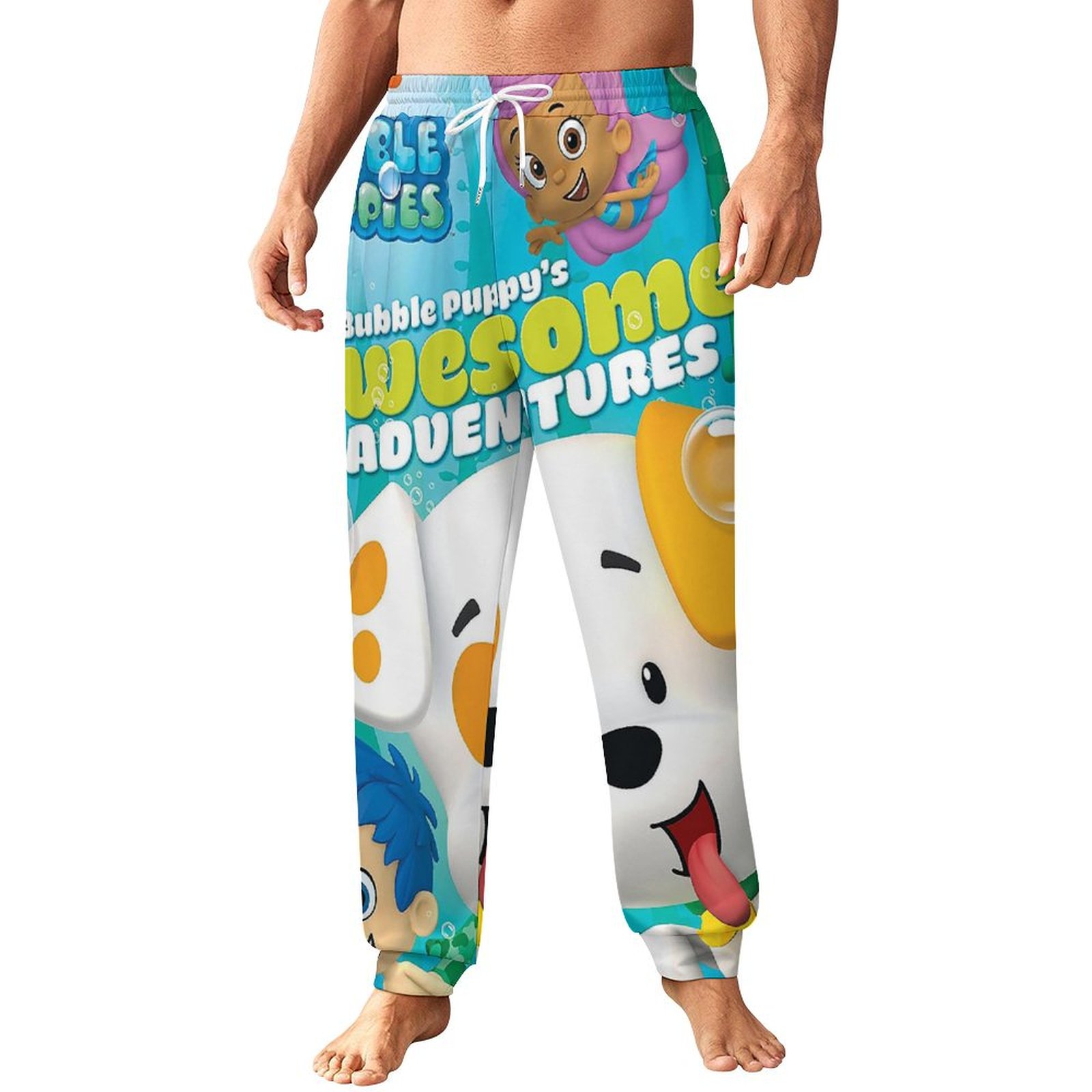 BUBBLE GUPPIES Men's Athletic Joggers Stretch Sweatpants Running ...