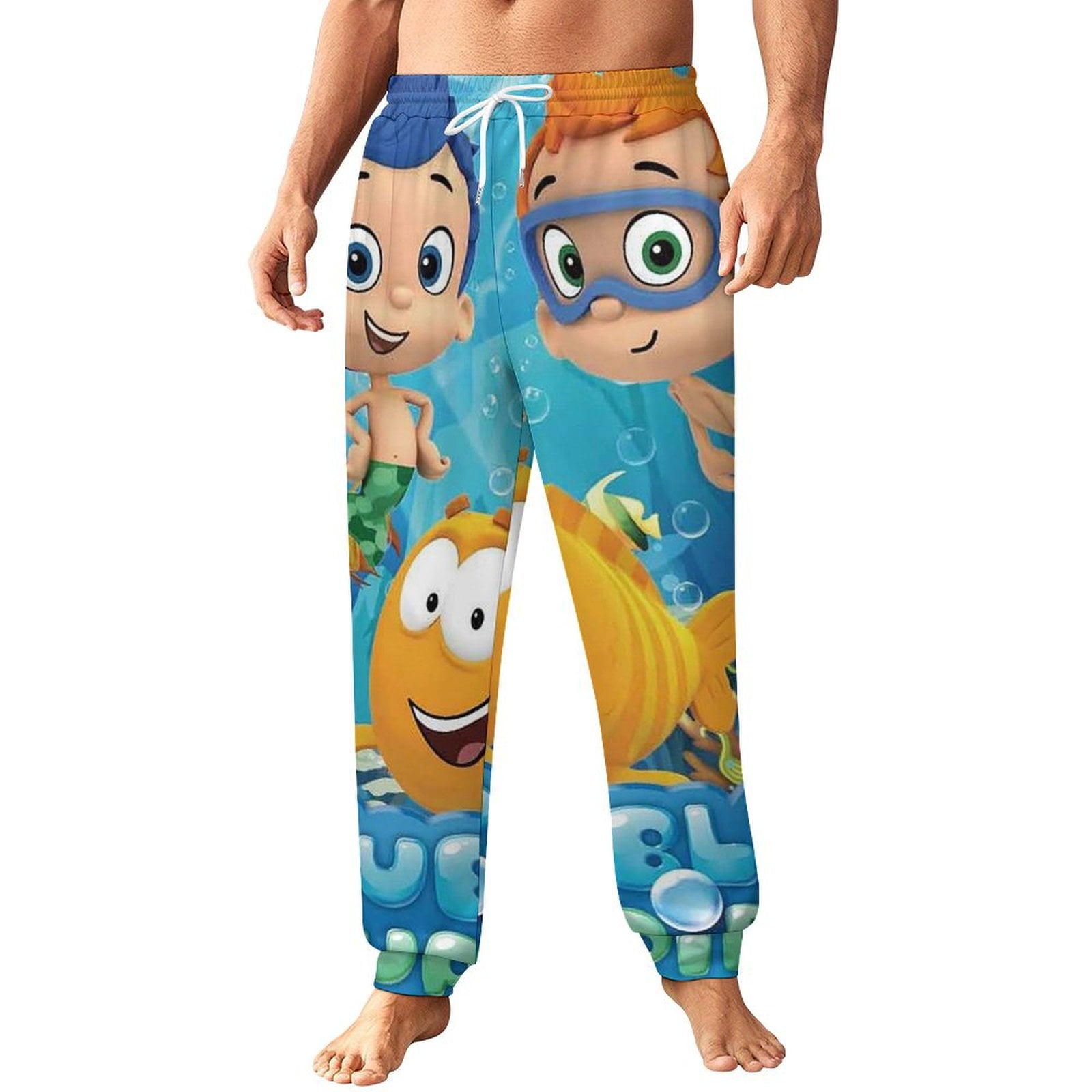 BUBBLE GUPPIES Men's Athletic Joggers Stretch Sweatpants Running ...