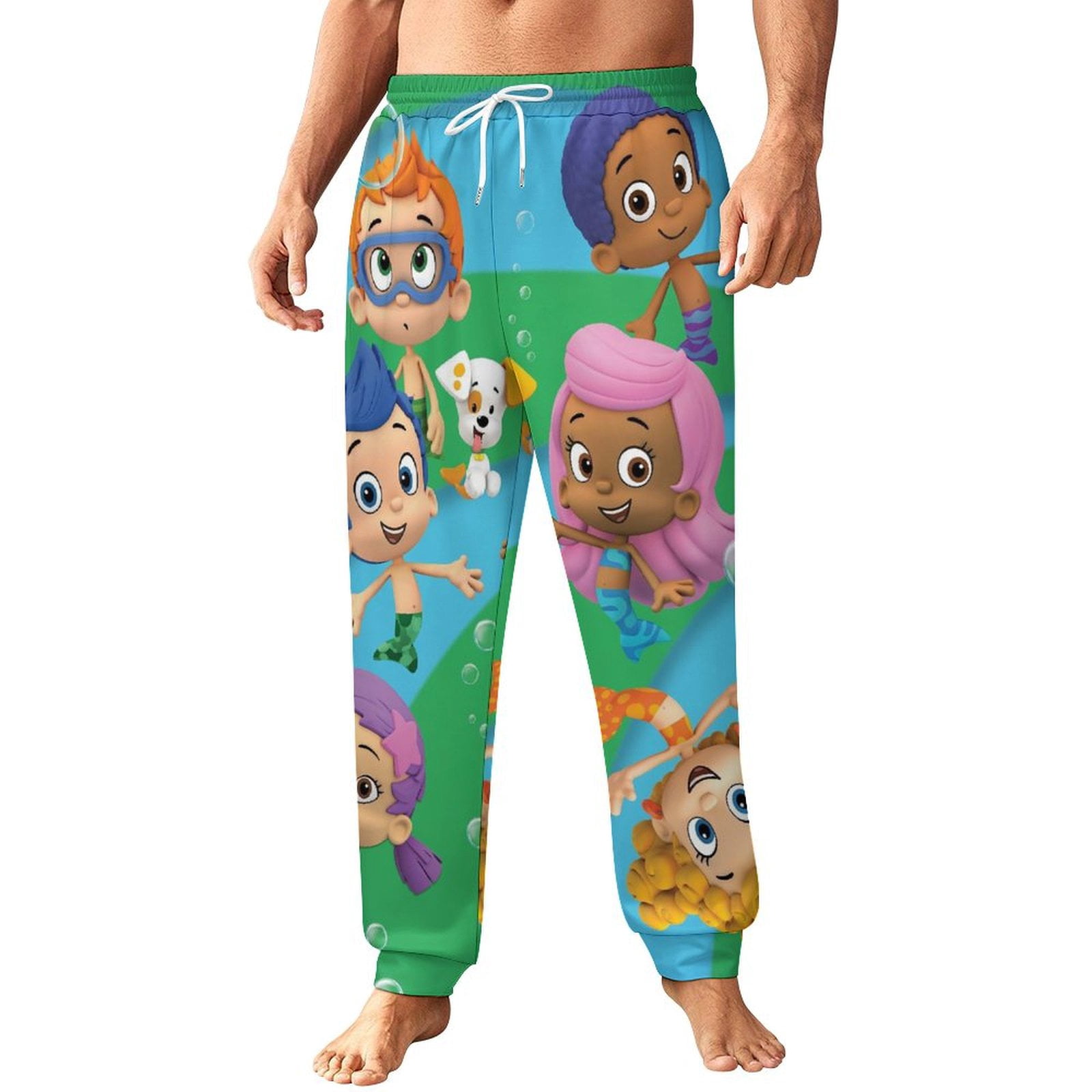 BUBBLE GUPPIES Men's Athletic Joggers Stretch Sweatpants Running ...