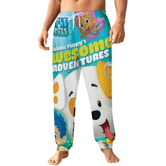 BUBBLE GUPPIES Men's Athletic Joggers Stretch Sweatpants Running ...