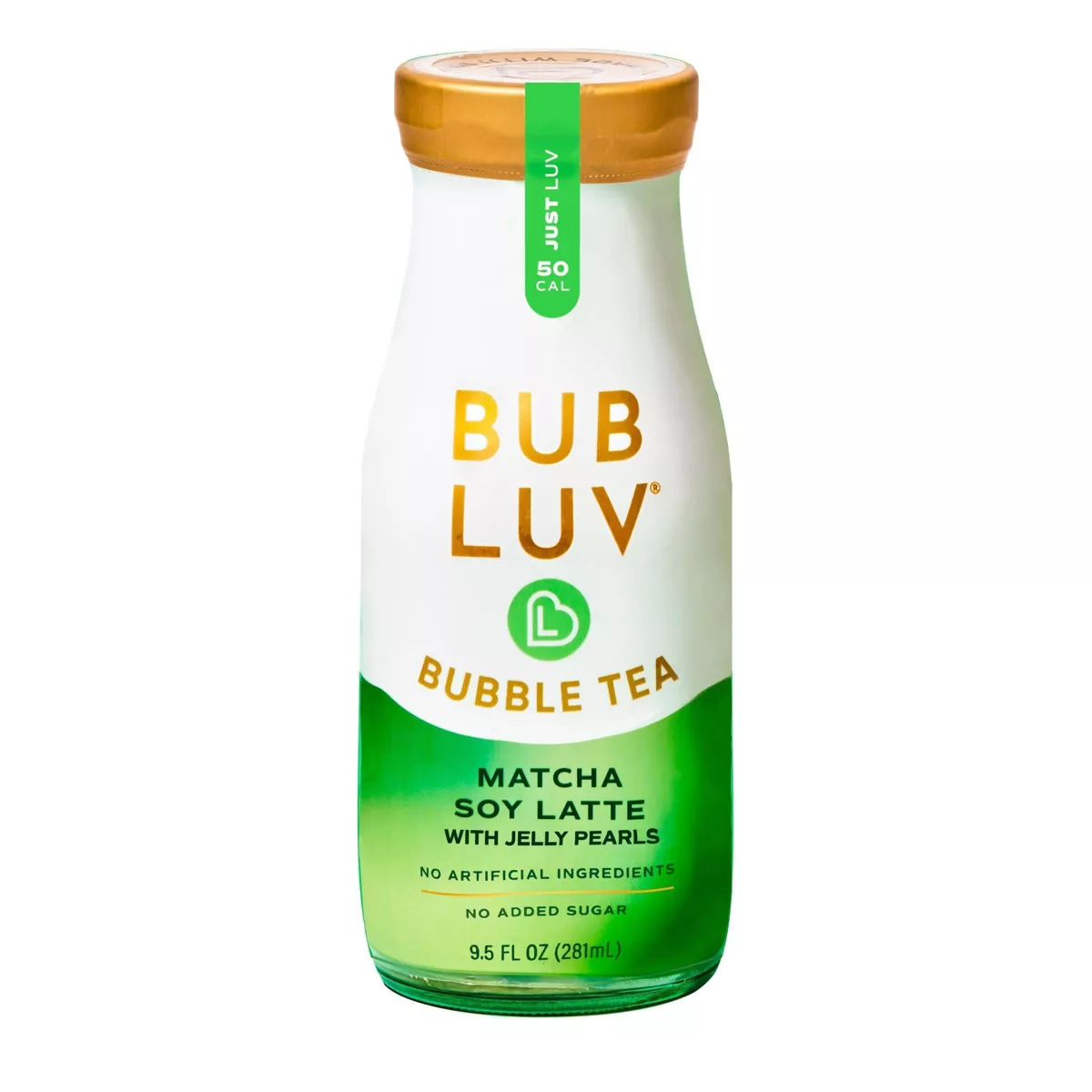 BUBLUV Bubble Tea Matcha Soy Latte with Jelly Pearls - 9.5 fl oz ...