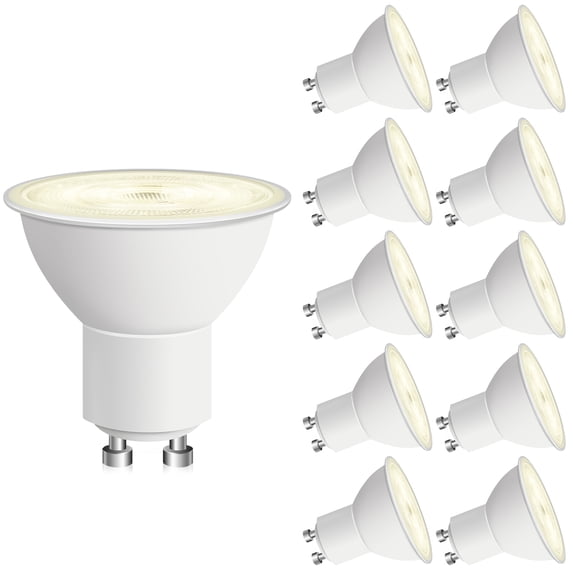 BUBO GU10 LED Bulbs 6W=50W, 3000K Warm White, Energy Saving MR16 ...
