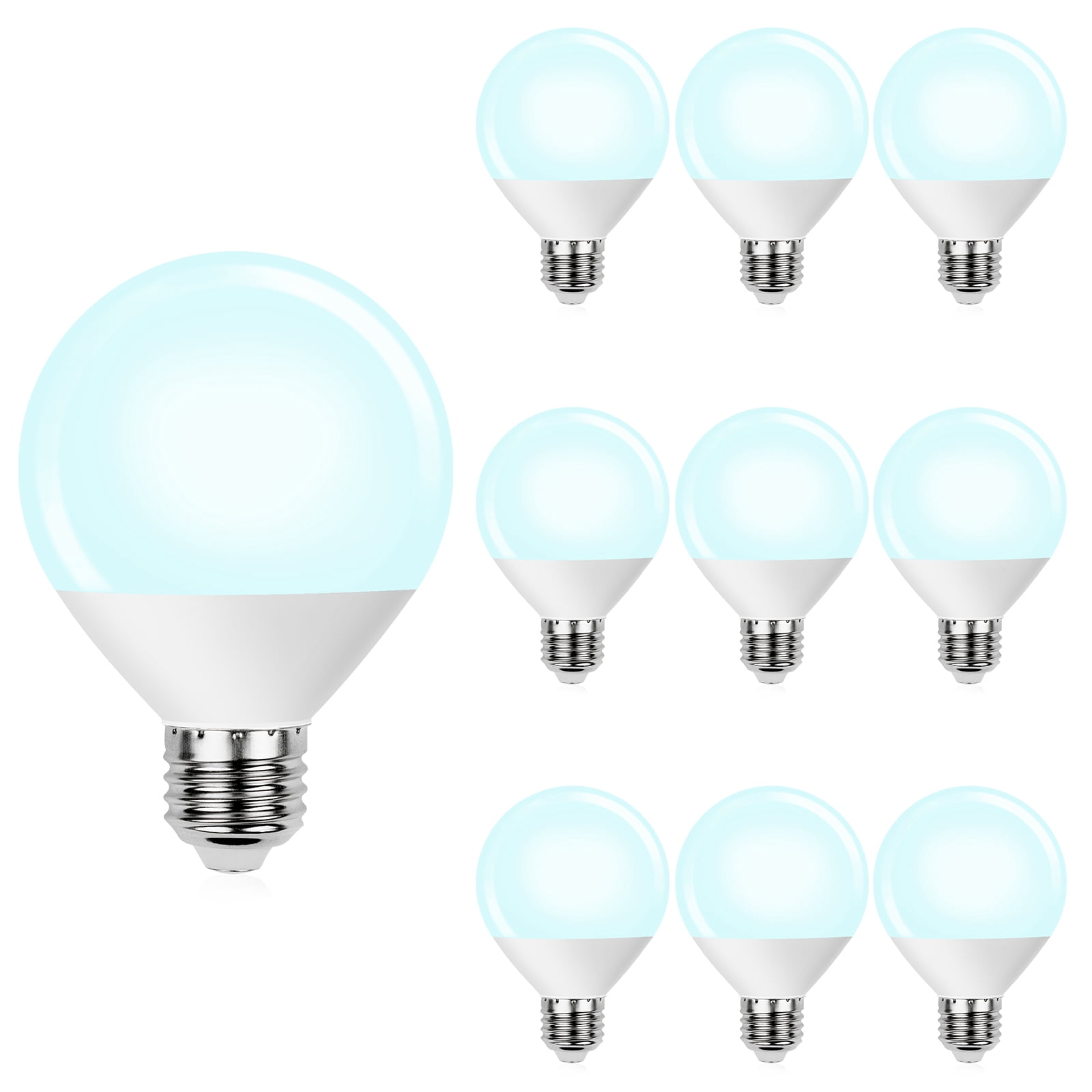 BUBO Vanity Light Bulbs, 60 Watt Equivalent, Bathroom Light Bulbs ...