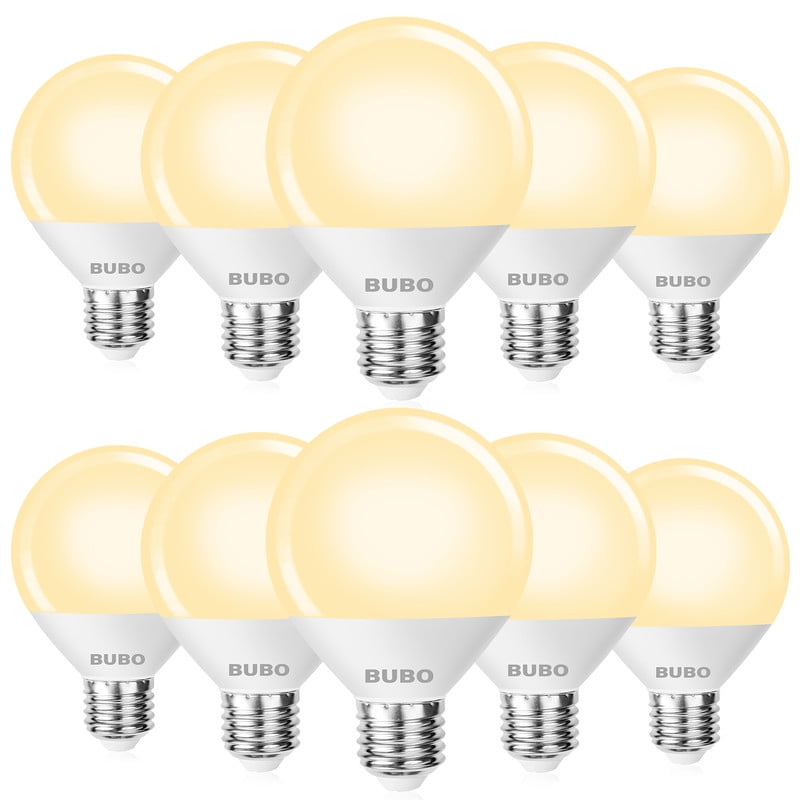 BUBO Vanity Light Bulbs, 60 Watt Equivalent, Bathroom Light Bulbs Soft ...