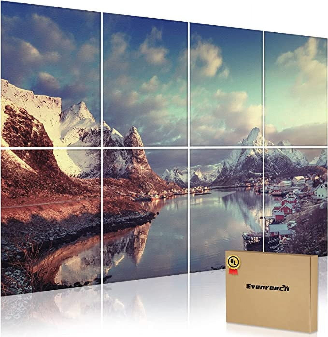 BUBOS 8 Pack Art Acoustic Panels Soundproof Wall Panels,48X32Inches ...