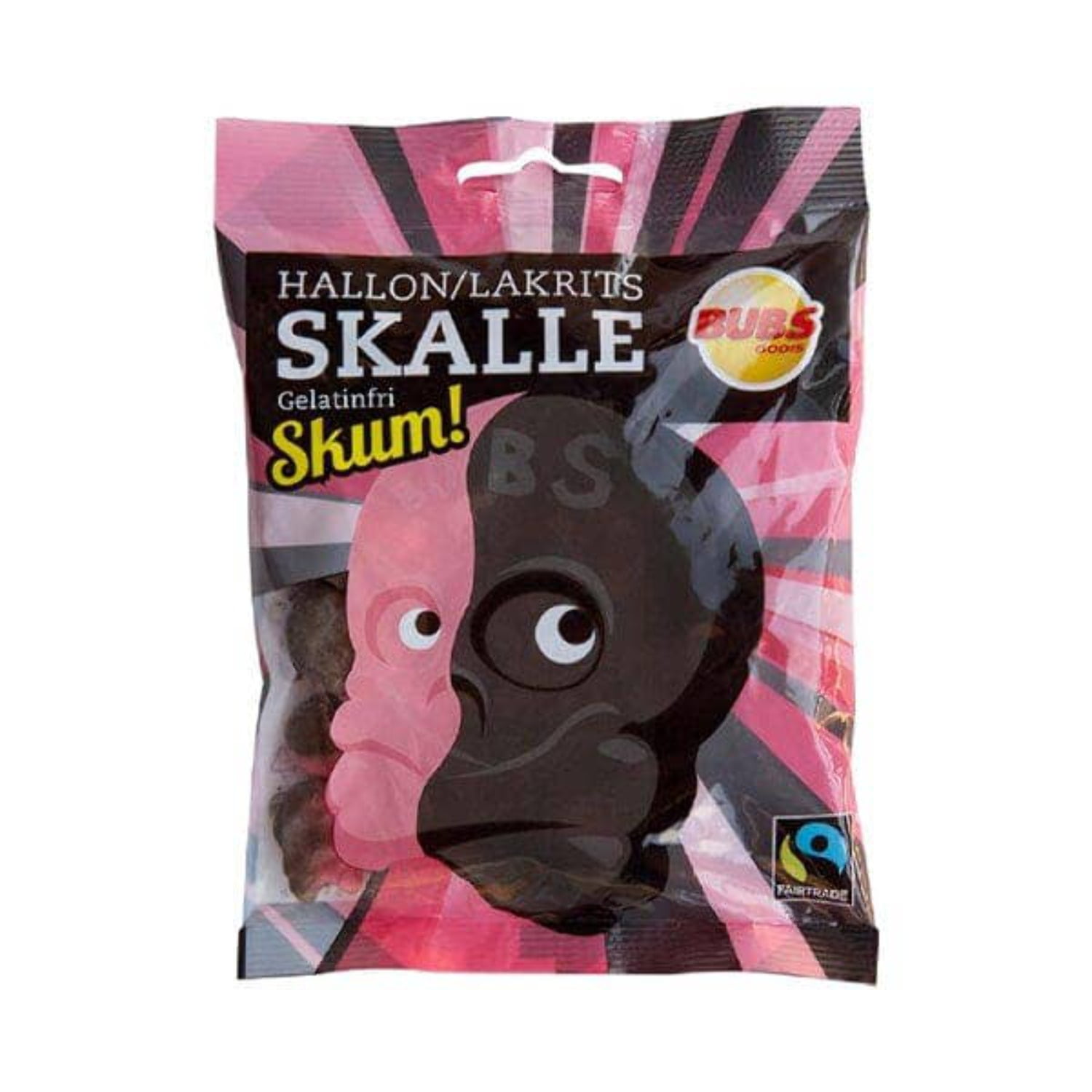 BUBS Godis: Raspberry Foam Liquorice Skull Candy (90g) - Walmart.com
