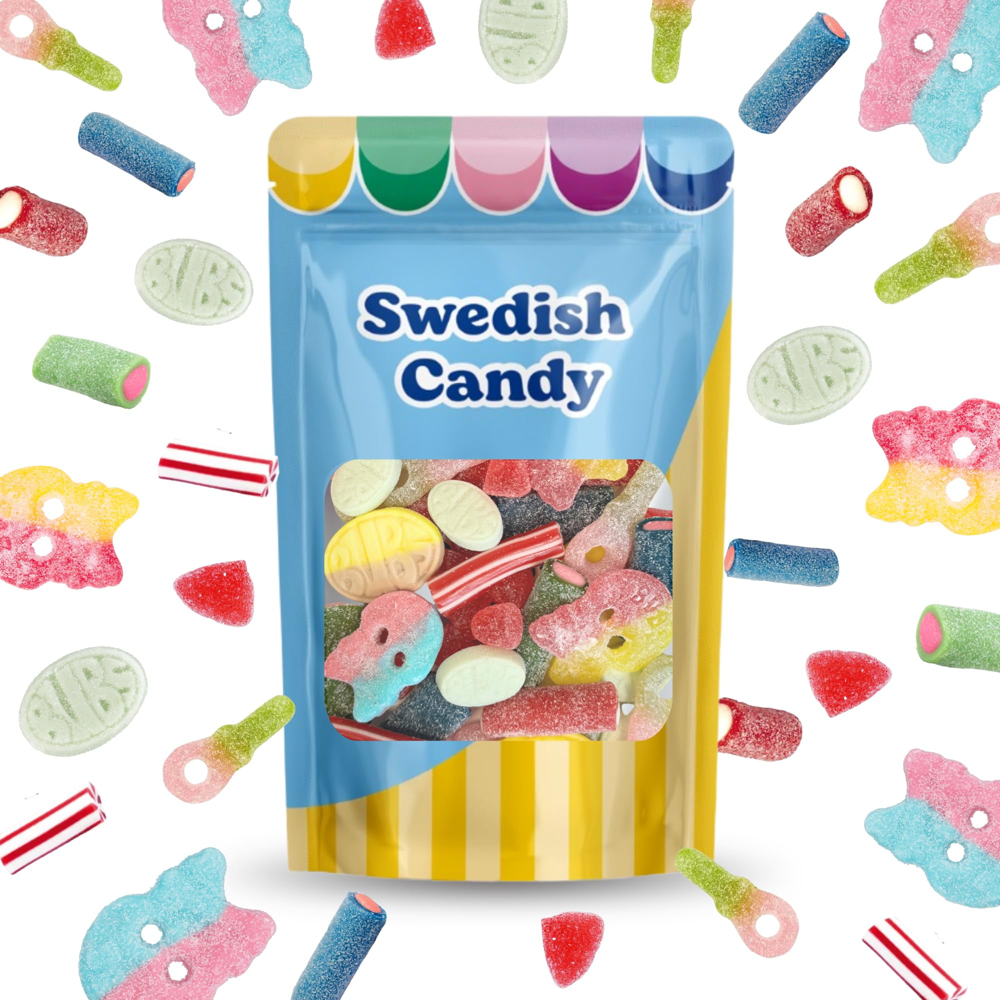 BUBS Swedish Candy Variety BCF26 Pack - Sweet & Sour Scandinavian Gummy ...