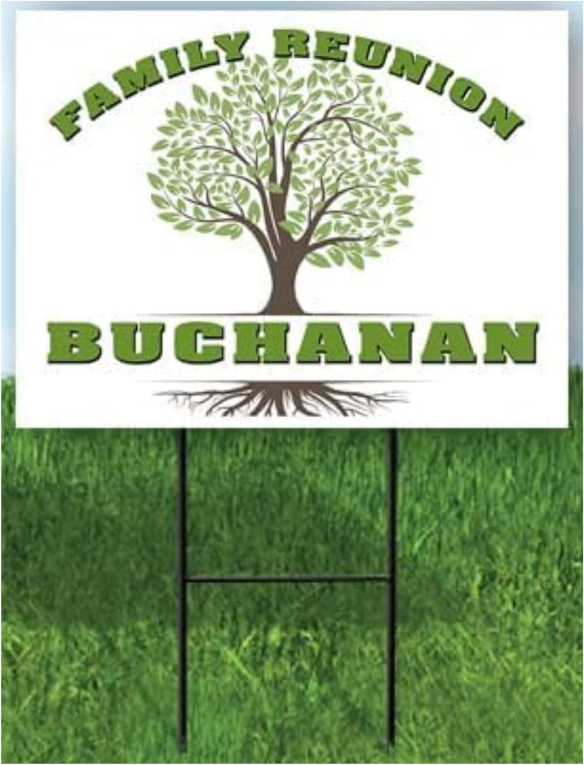 BUCHANAN FAMILY REUNION GR TREE 18 in x 24 in Yard Sign Road Sign with ...