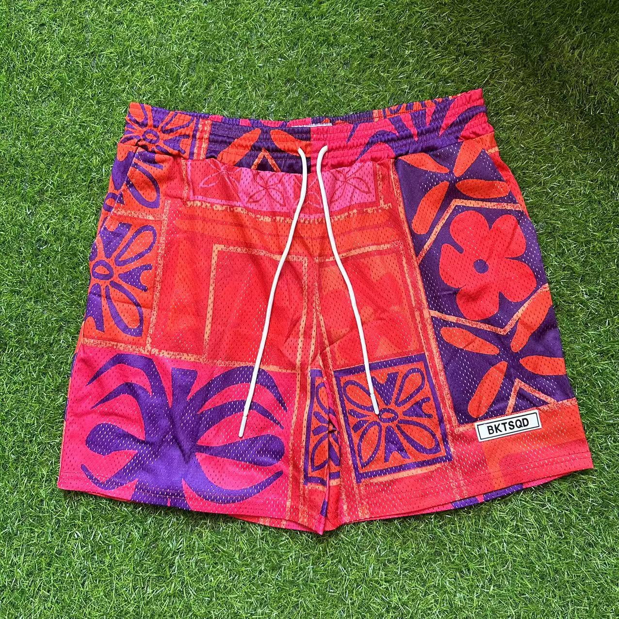 BUCKETSQUAD cartoon ocean wind mesh shorts men's summer quick-drying ...