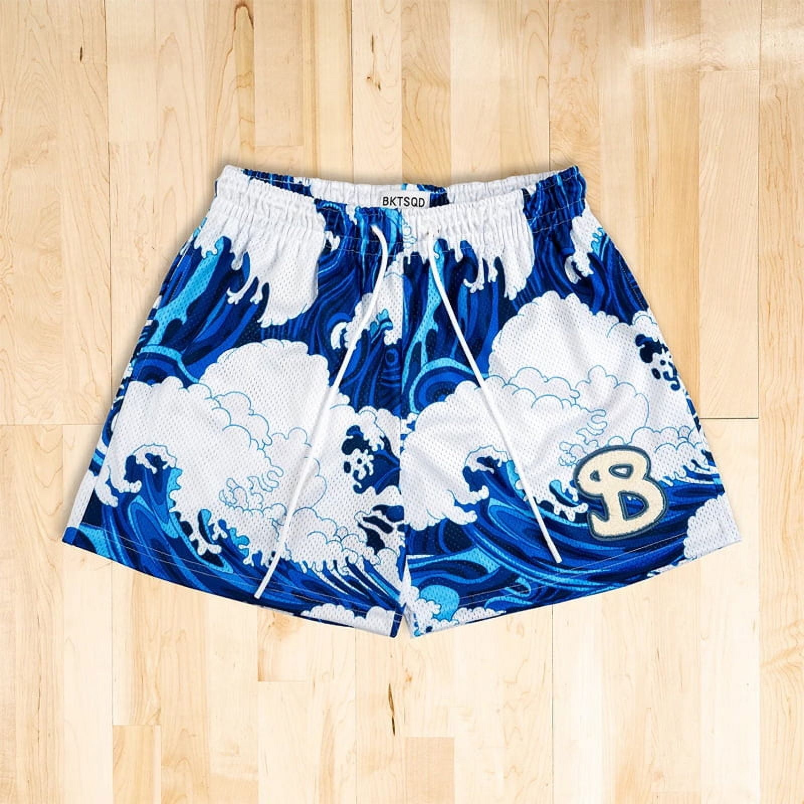 BUCKETSQUAD mesh retro shorts men's casual quick-drying sports running ...