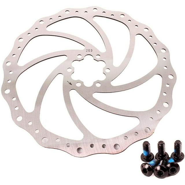 BUCKLOS 140 mm/160 mm /180 mm/203 mm Bike Disc Brake Rotor with 6 Bolts ...
