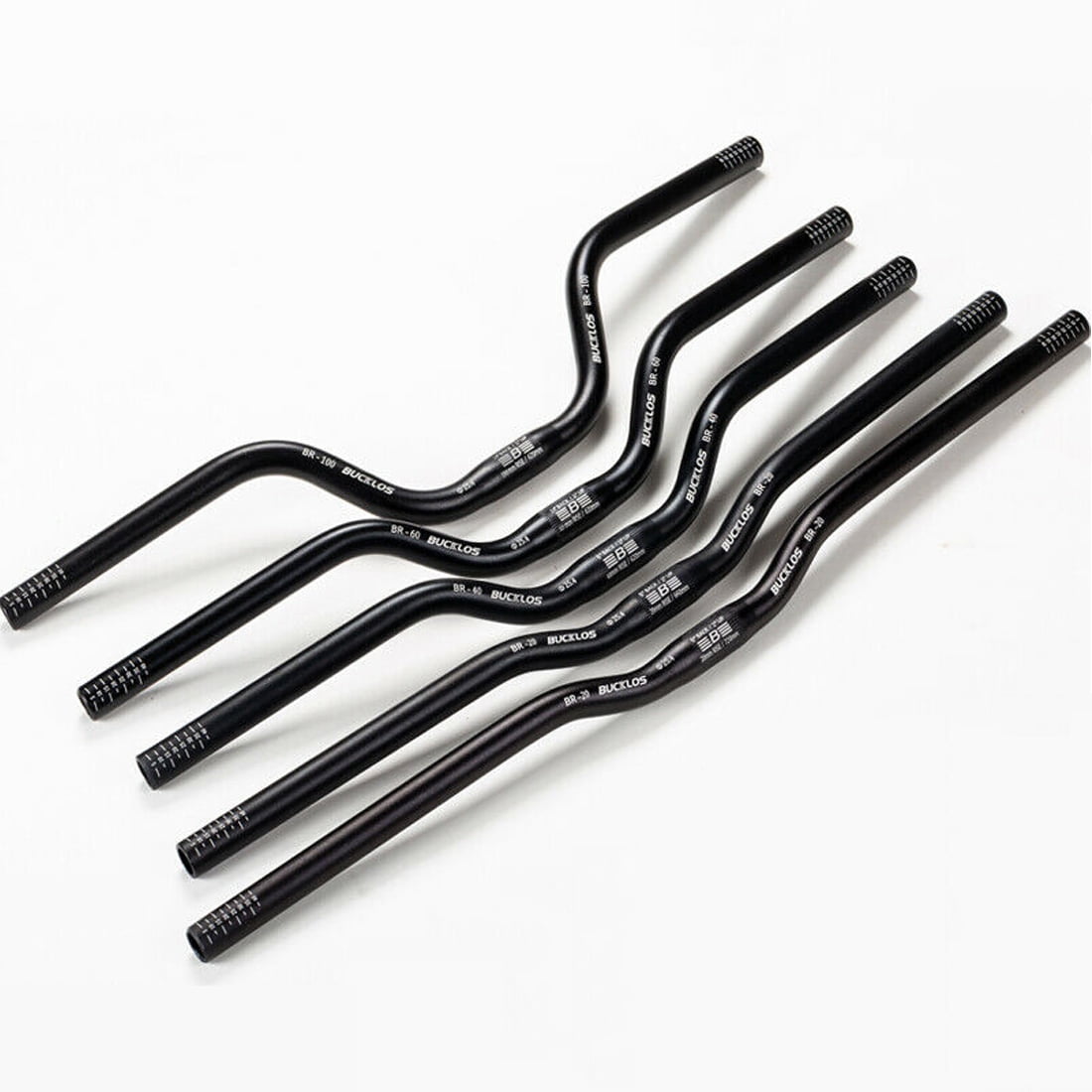 BUCKLOS 25.4mm MTB Handlebars Rise 20/40/60/100mm Aluminum Alloy ...