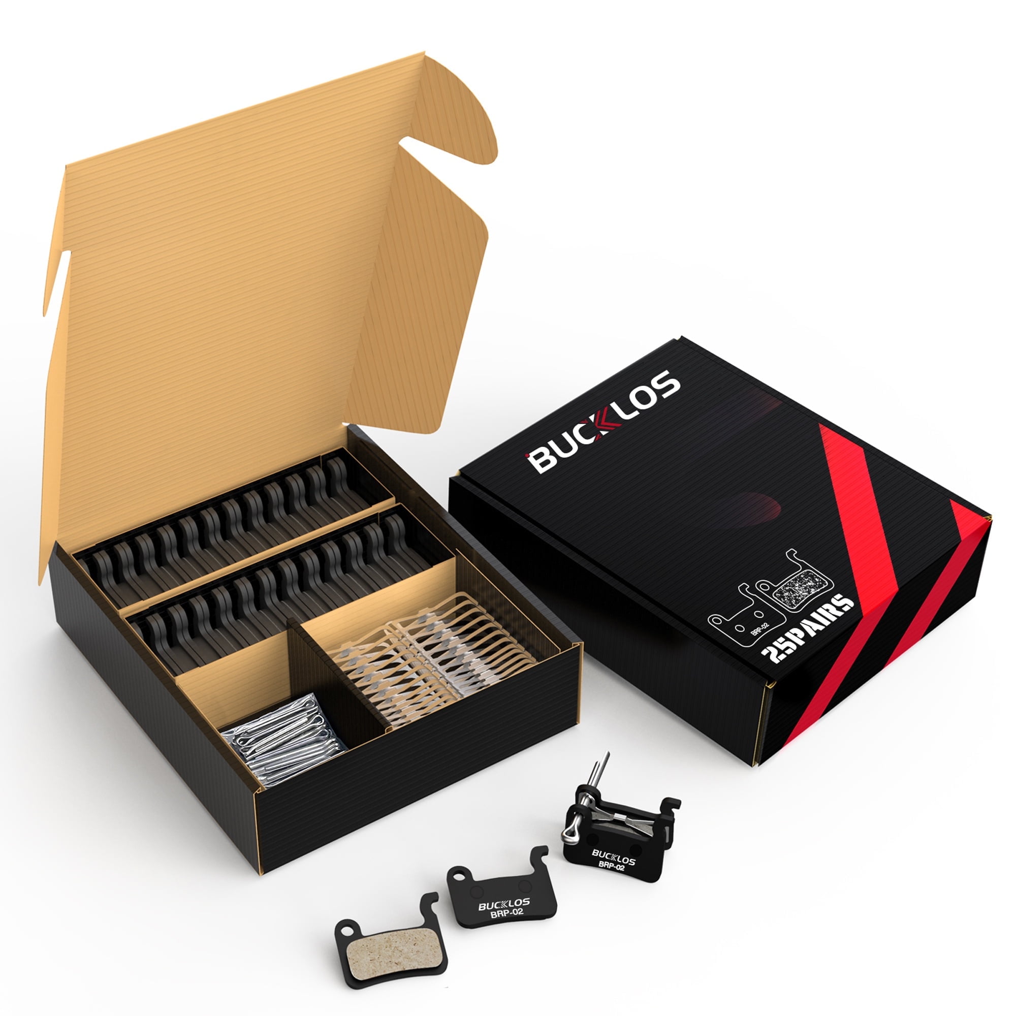BUCKLOS 25PC Bike Disc Brake Pads-Bicycle Disk Brake Pads for Zoom ...