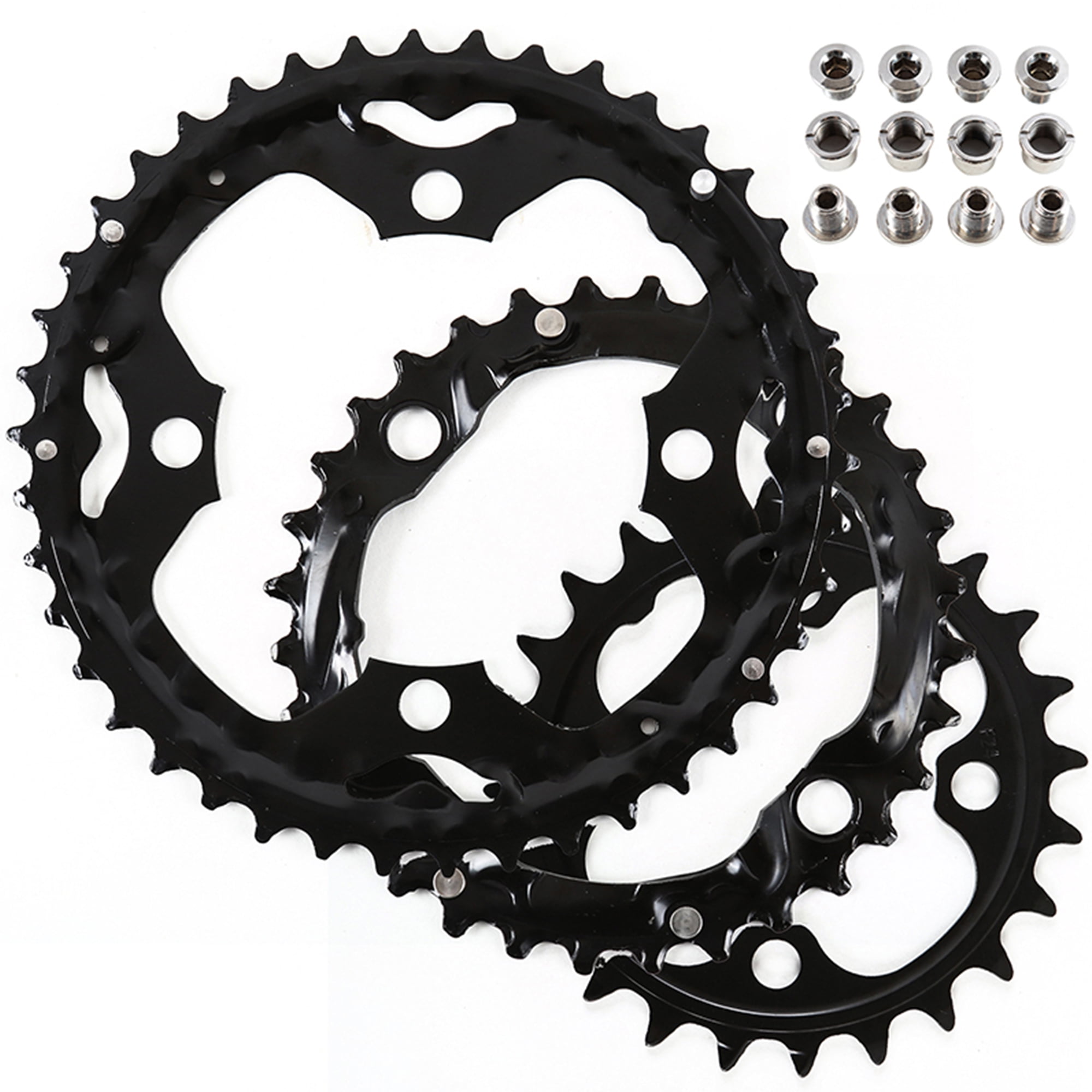 BUCKLOS 64/104 BCD Bike Chainring Set, Steel CNC Alloy Double/Triple MTB Chainring 22T 24T 26T ...
