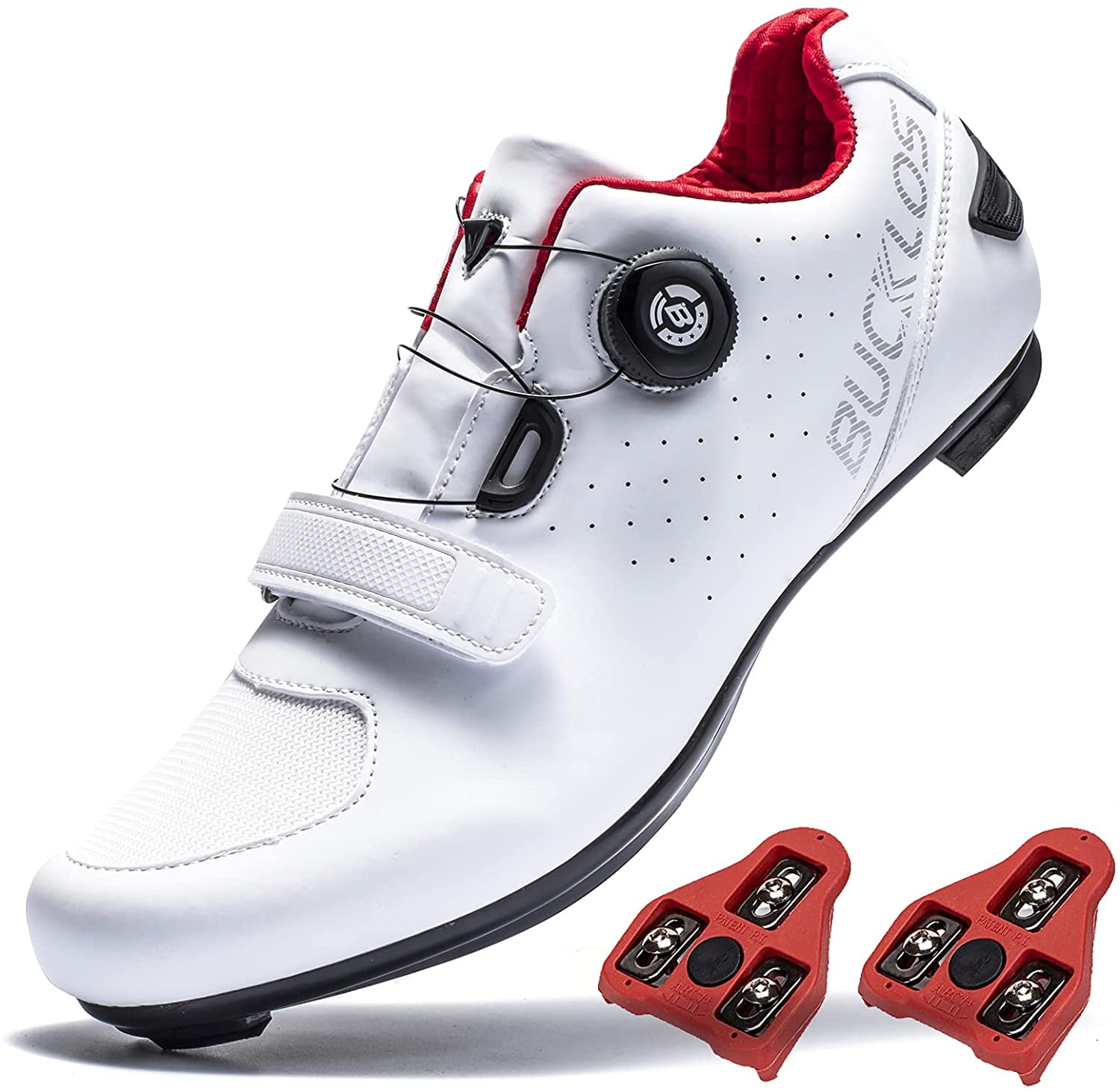 BUCKLOS Cycling Shoes with Cleats, Road Bike Shoes Compatible with ...