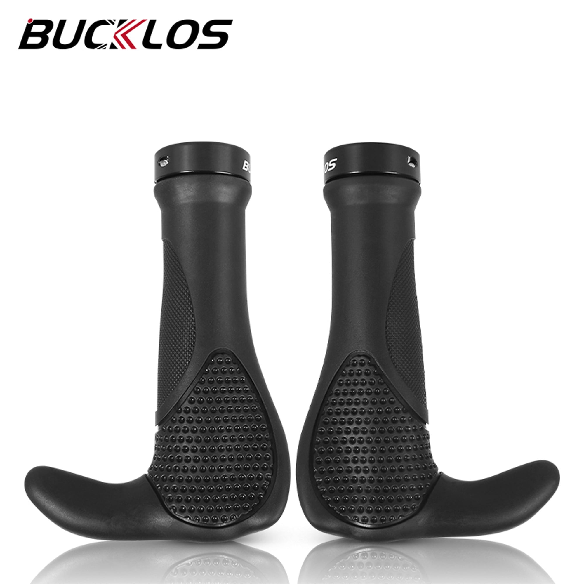 BUCKLOS Ergonomic Bike Handlebar Grips Single Lock-on Road Bike ...