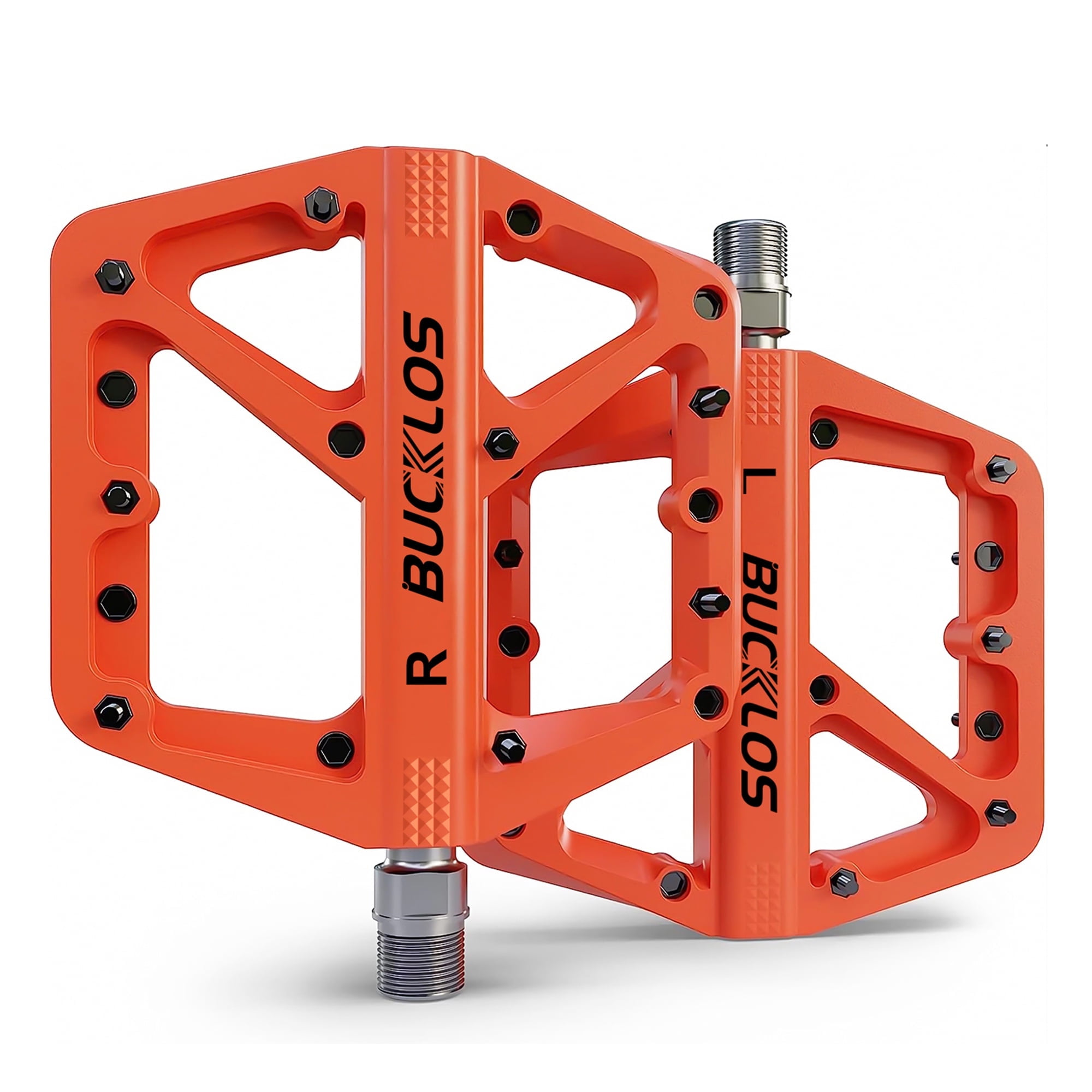 BUCKLOS MTB Pedals Mountain Bike Pedals Platform 9/16” Lightweight Non ...