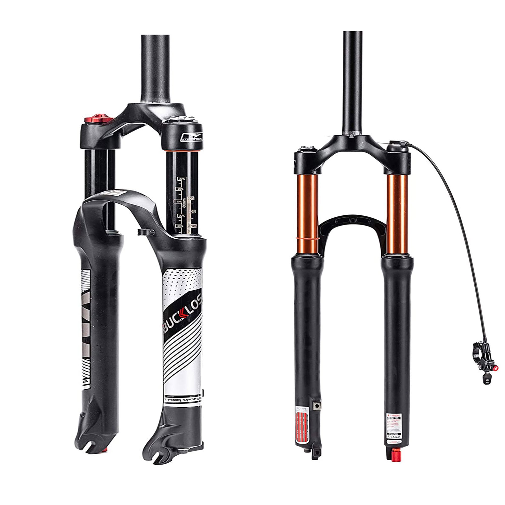 BUCKLOS MTB Straight Air Suspension Fork 26/27.5/29 inch Manual/Remote ...