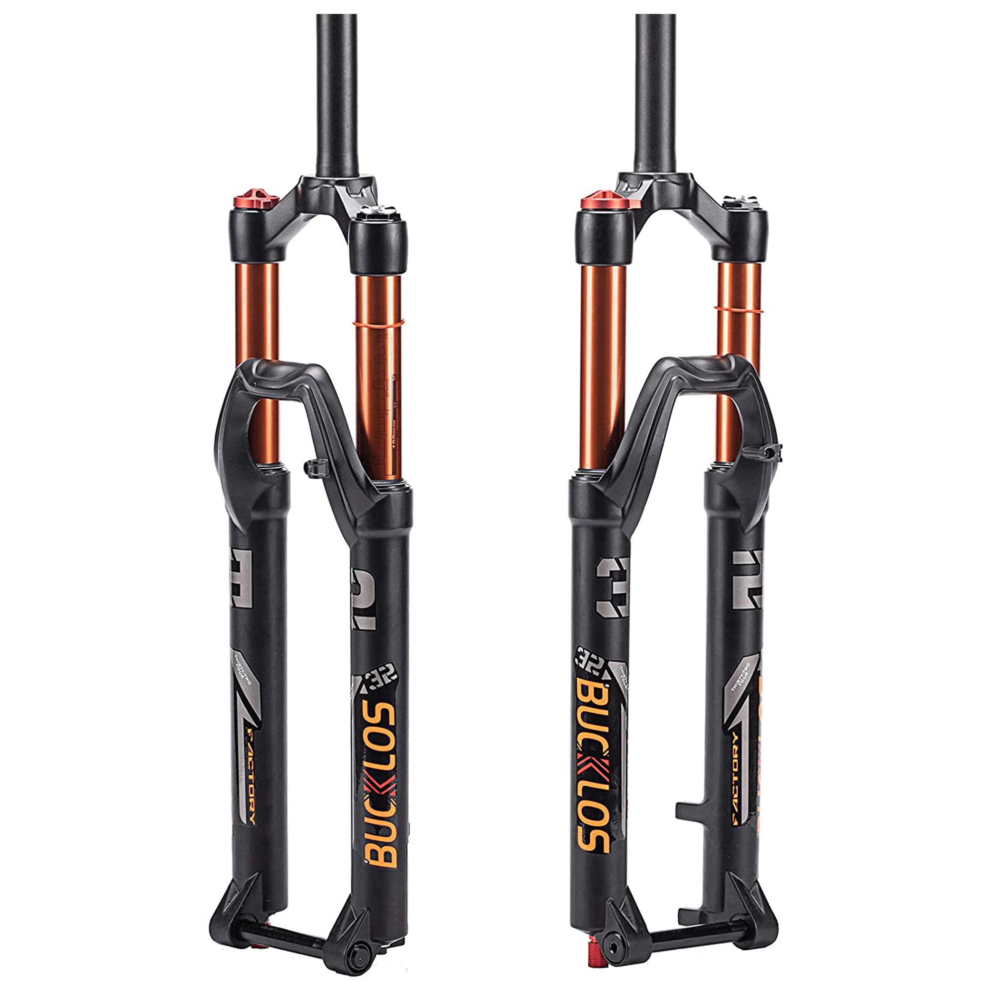 BUCKLOS MTB Suspension Fork 26/27.5/29 Inch, Rebound Adjustment 1-1/8 Straight Air Front Fork ...