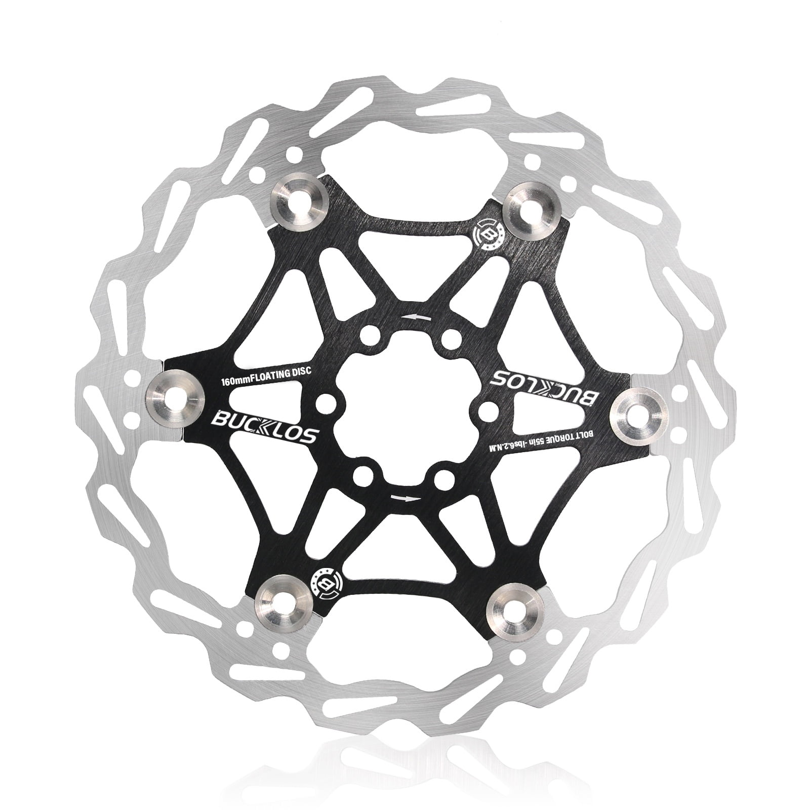 BUCKLOS Mountain Bike Disc Brake Rotor 160 mm 180mm 203mm, Aluminum ...