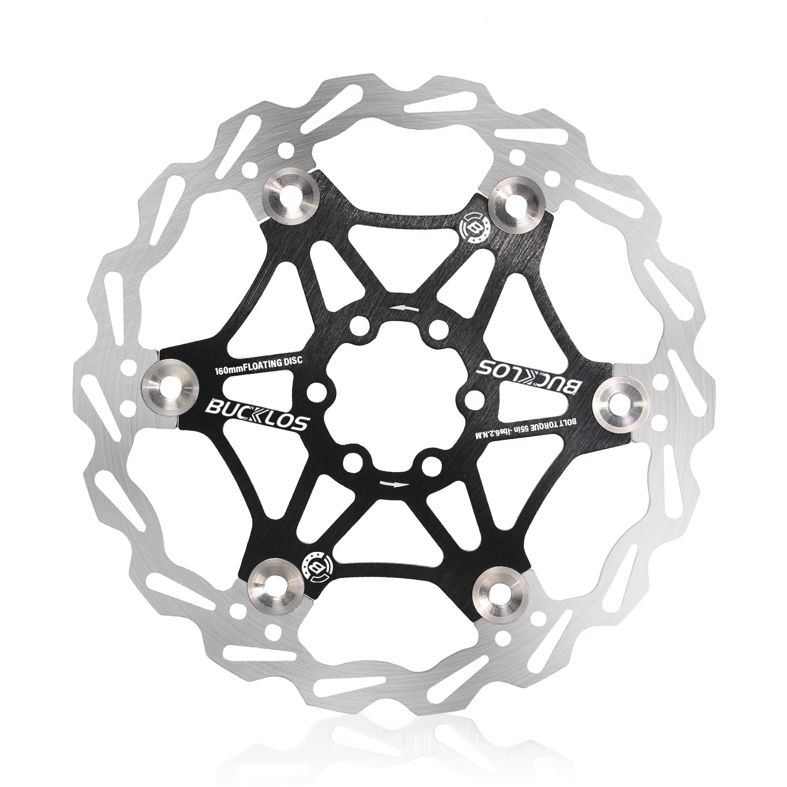 BUCKLOS Mountain Bike Disc Brake Rotor 160 mm 180mm 203mm, Aluminum ...