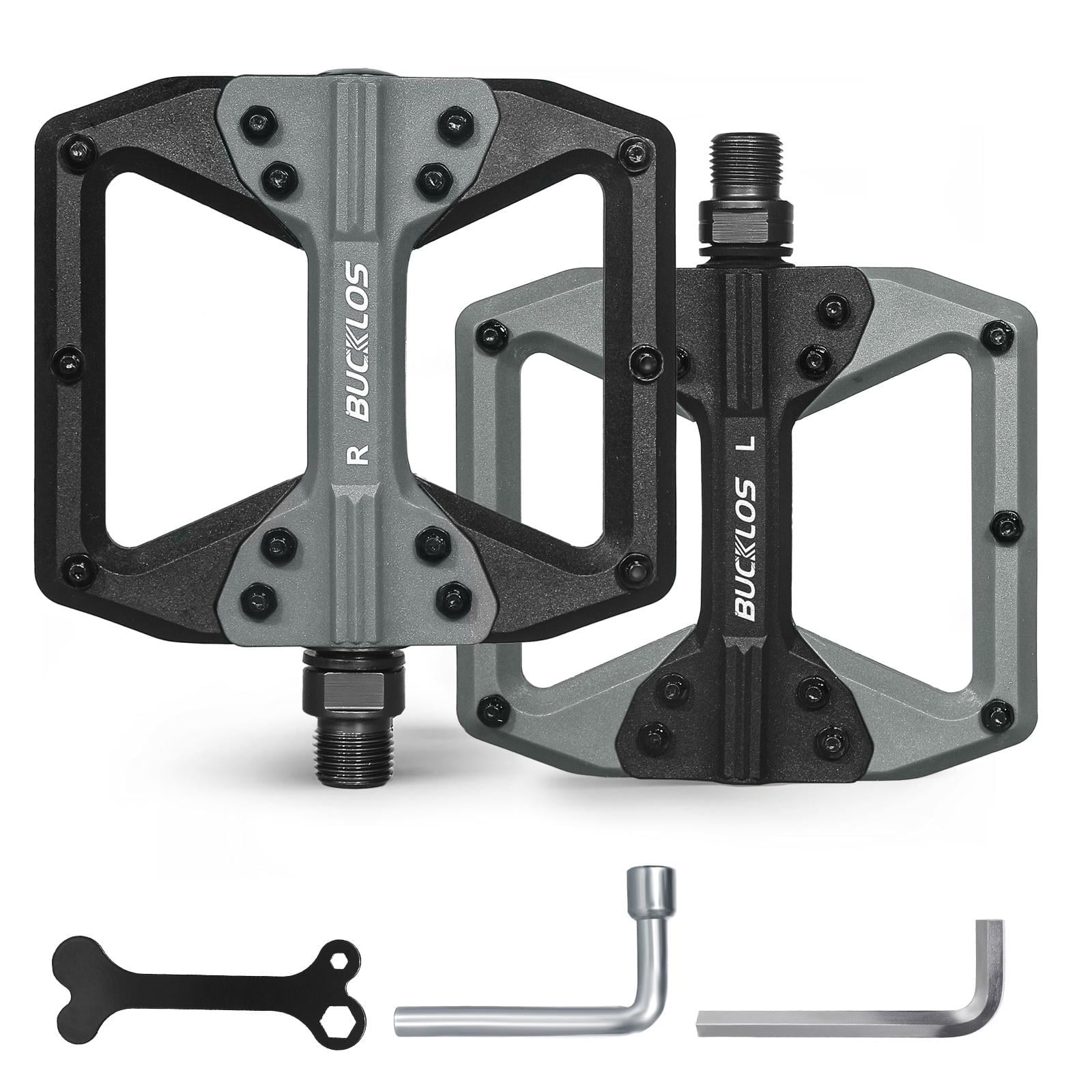 BUCKLOS Mountain Bike Pedals,MTB Flat Nylon Bicycle Pedal with Large ...