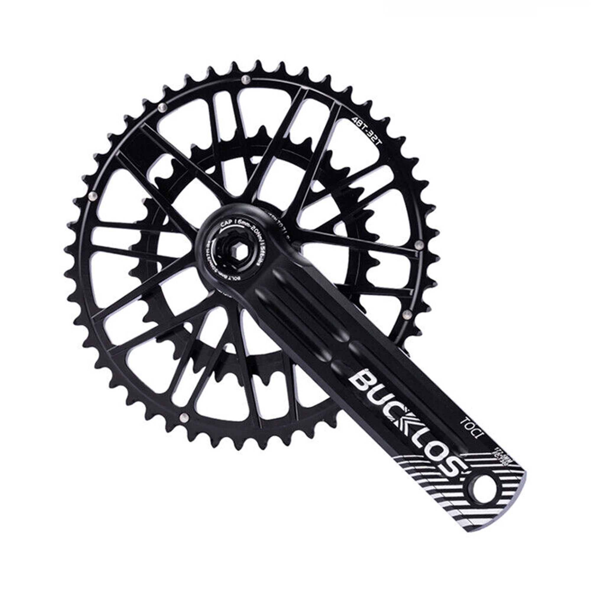 BUCKLOS Road Bike Crankset 170/172.5/175mm Crank Arm Set Hollow ...