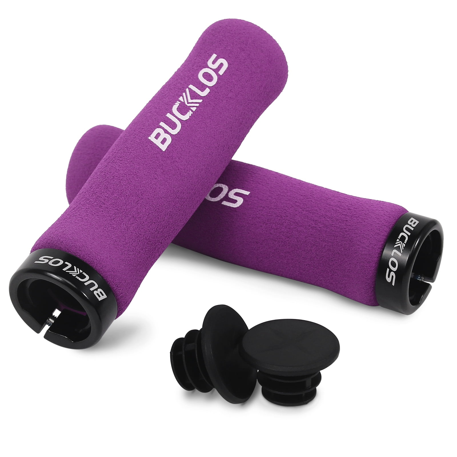 BUCKLOS Single Lock on Bike Handlebar Grips - Bicycle Foam Sponge ...