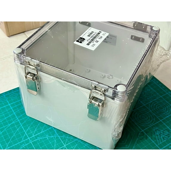 BUD 8x8x6" Hinged Latching Enclosure + Backplate, Clear Box,Outdoor ...