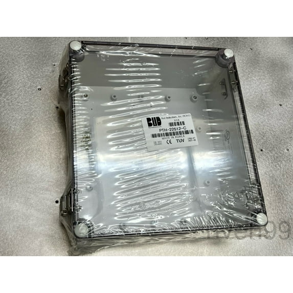 BUD 9x8x4" Hinged Latching Enclosure + Backplate, Clear Box,Outdoor ...