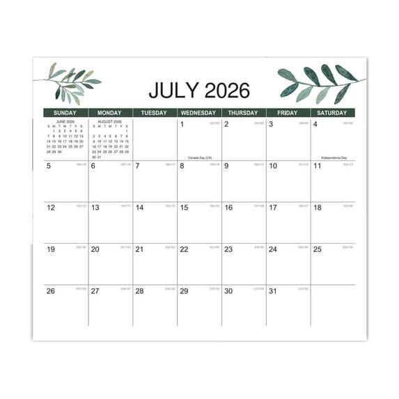 BUDAO00 18-Month Magnetic Refrigerator Calendar July 2026 - December ...