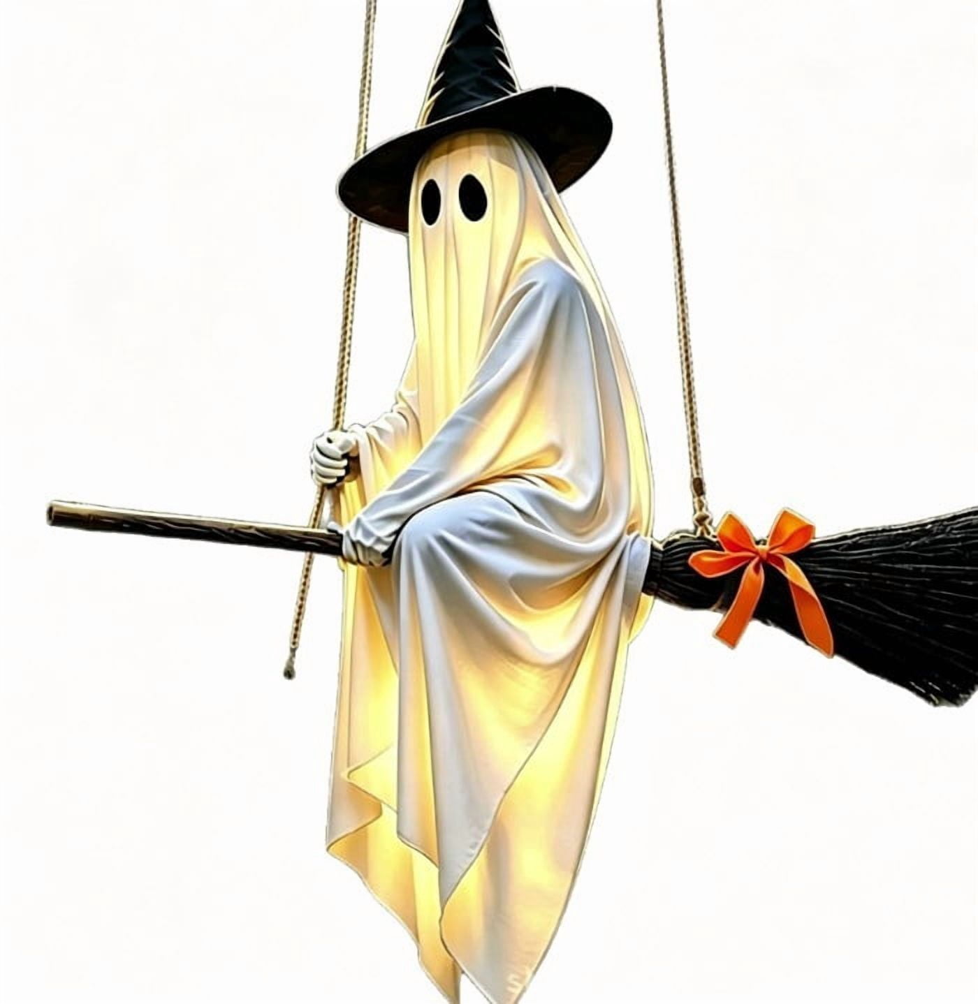 BUDAO00 2PCS Remote Control Flying Ghost on Broomstick Hanging ...