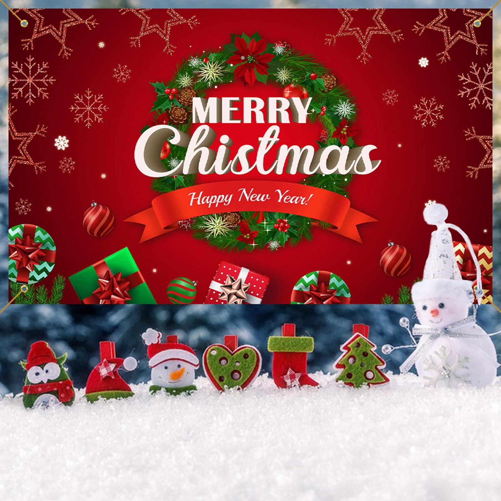 BUERCWS Christmas Banners Decorations Backgrounds Christmas Decorations ...