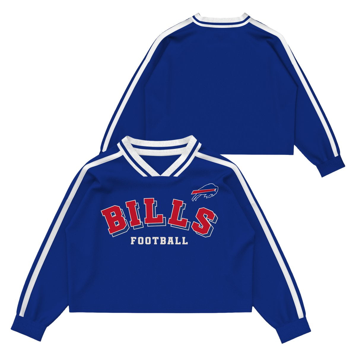 BUFFALO BILLS Juniors Primry Color Synthetic Fleece Pullover Varsity ...