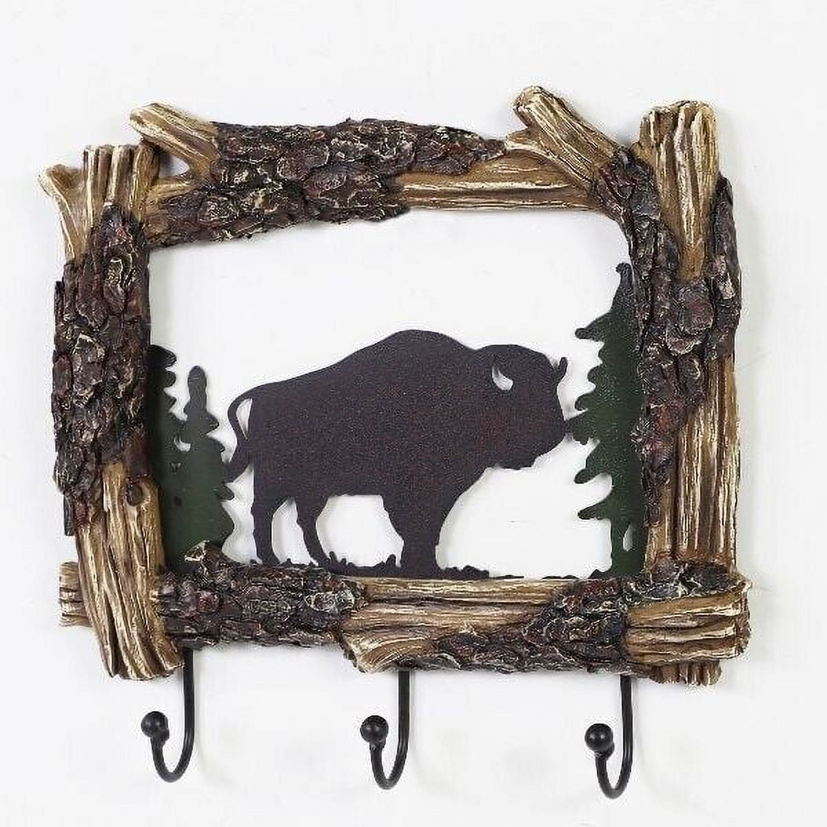 BUFFALO LOG HOOKS American Bison Key Hooks, by DeLeon - Walmart.com
