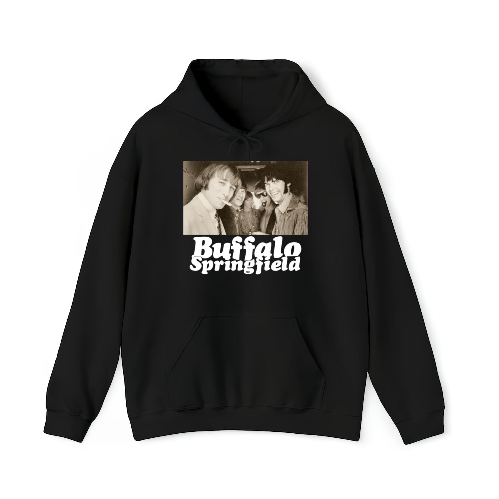 BUFFALO SPRINGFIELD 60'S ROCK GROUP T SHIRT - BLACK - 100% COTTON - NEW ...