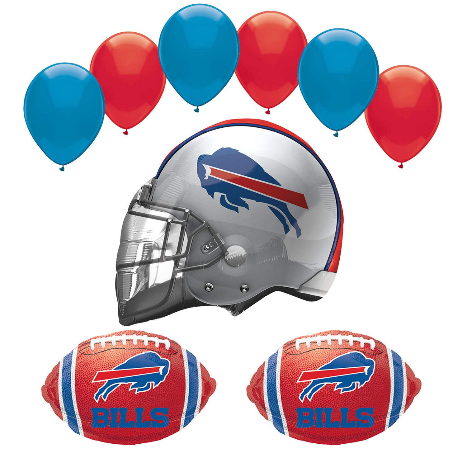 BUFFALO TEAM FOOTBALL BALLOON KIT - FOR A BILLS THEMED PARTY - PARTY ...