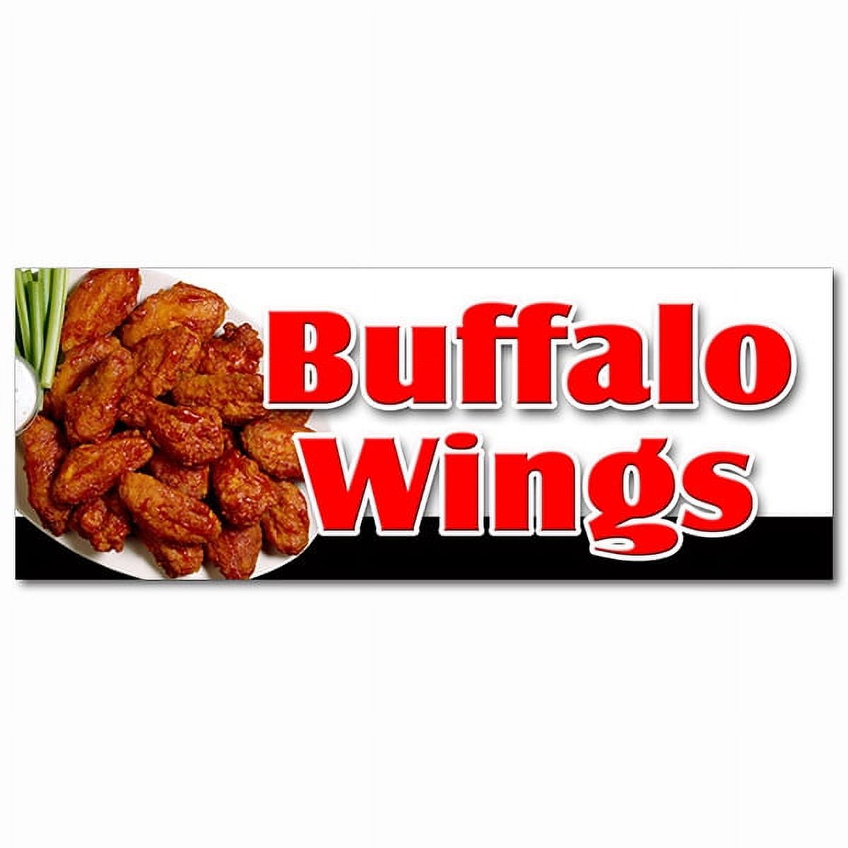 BUFFALO WINGS Concession Decal chicken menu sign hot - Walmart.com