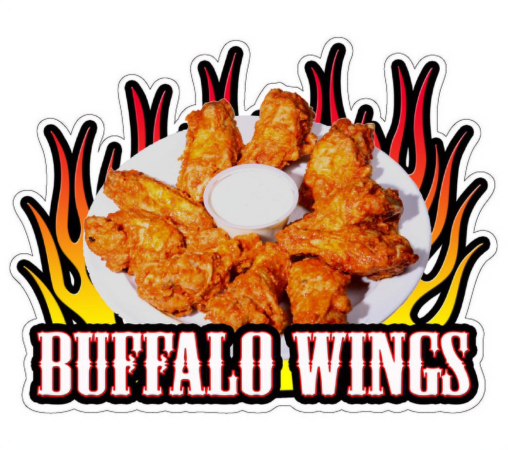 BUFFALO WINGS Concession Decal chicken menu sign hot - Walmart.com