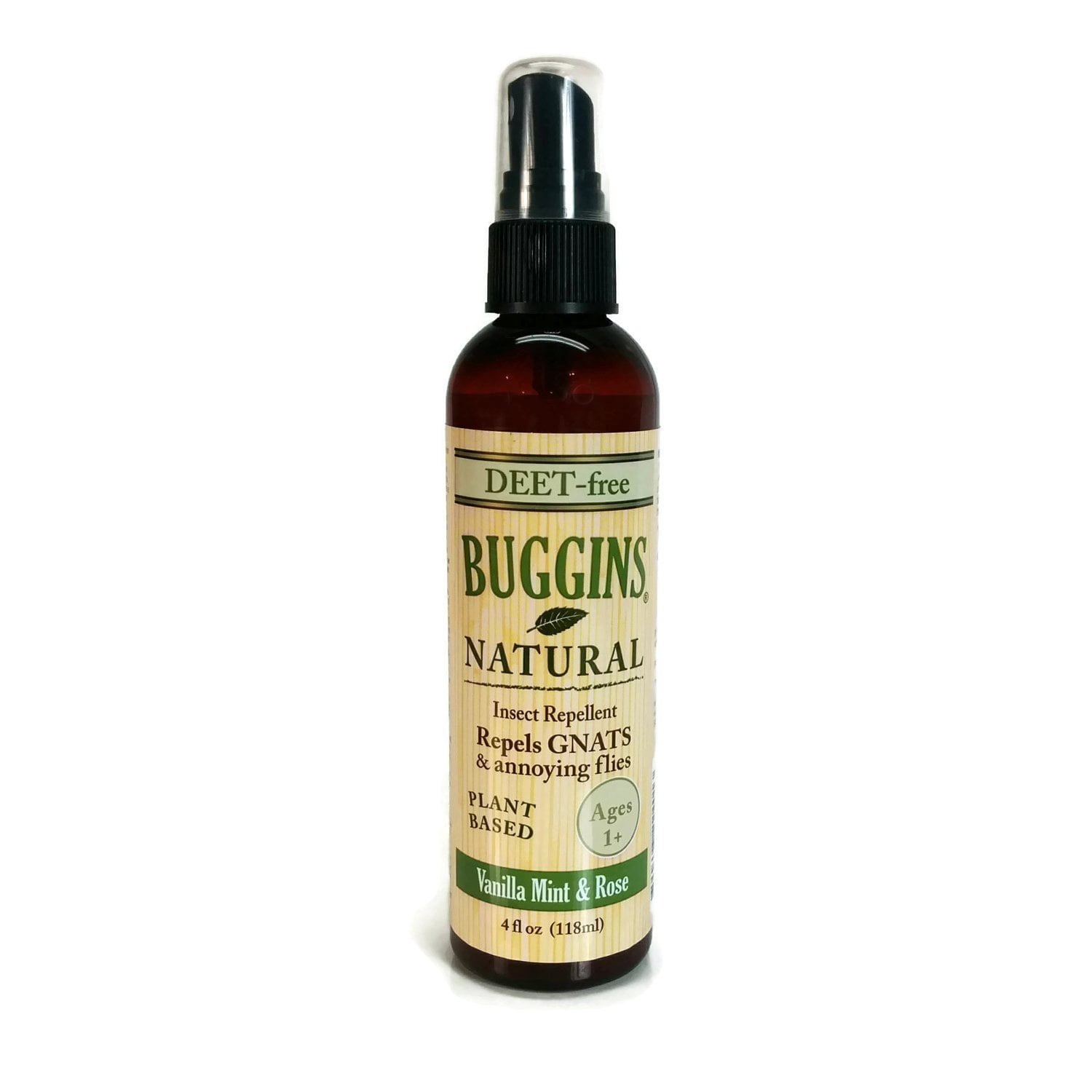 BUGG Products Buggins Natural Vanilla Insect Repellent, DEET-Free, 4 fl ...