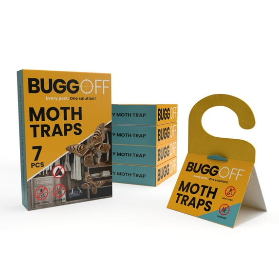 BUGGOFF - Moth Trap 35 Pack, Closet and Laundry Moth Bait and Killer ...