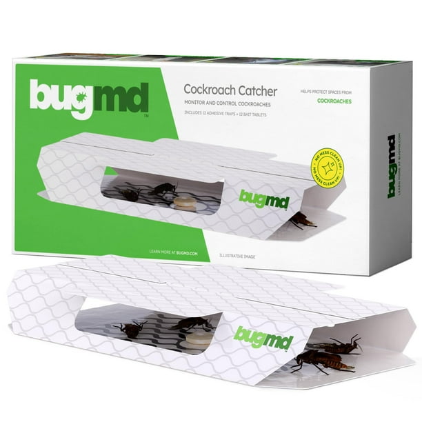 BUGMD Cockroach Catcher Roach Trap, Cockroach Killer Indoor Home Sticky ...