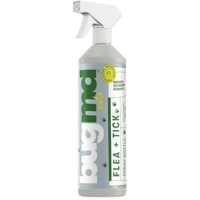 BUGMD 32 oz. Refillable HDPE Spray Bottle, Heavy Duty Nozzle for Flea/Tick Concentrate (Sold ...