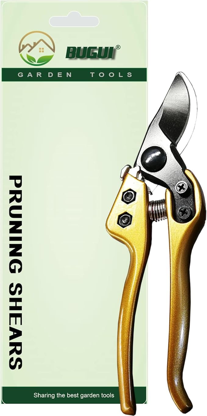 BUGUI Garden Shears - 8" Bypass Pruning Shears, Professional Garden ...
