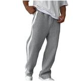 BUIGTTKLOP 4 Pack Straight Leg Sweatpants Men Baggy Drawstring Open ...
