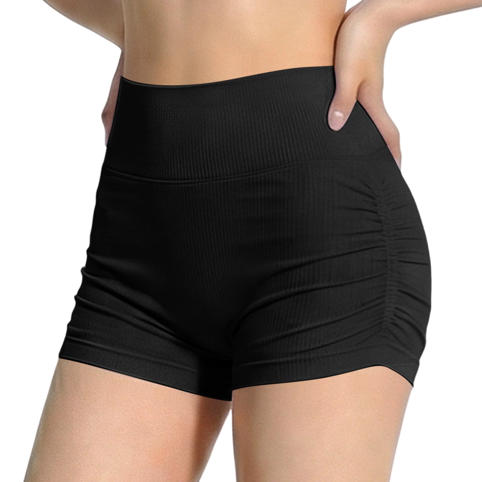BUIGTTKLOP Biker Shorts for Women Belly Control High Waisted Yoga ...